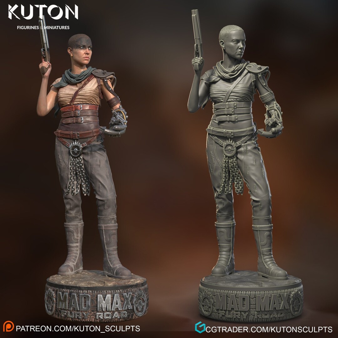 Furiosa mad Max 3D Printed Model 10th Scale 233mm Fan Art - Etsy