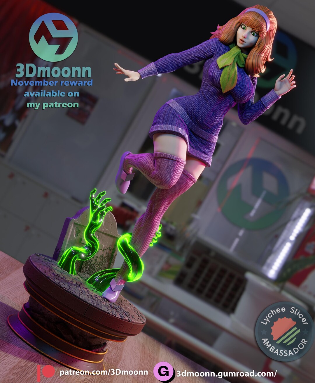 Daphne 3D Printed Model Kit Statue - Unpainted and Unassembled - Etsy