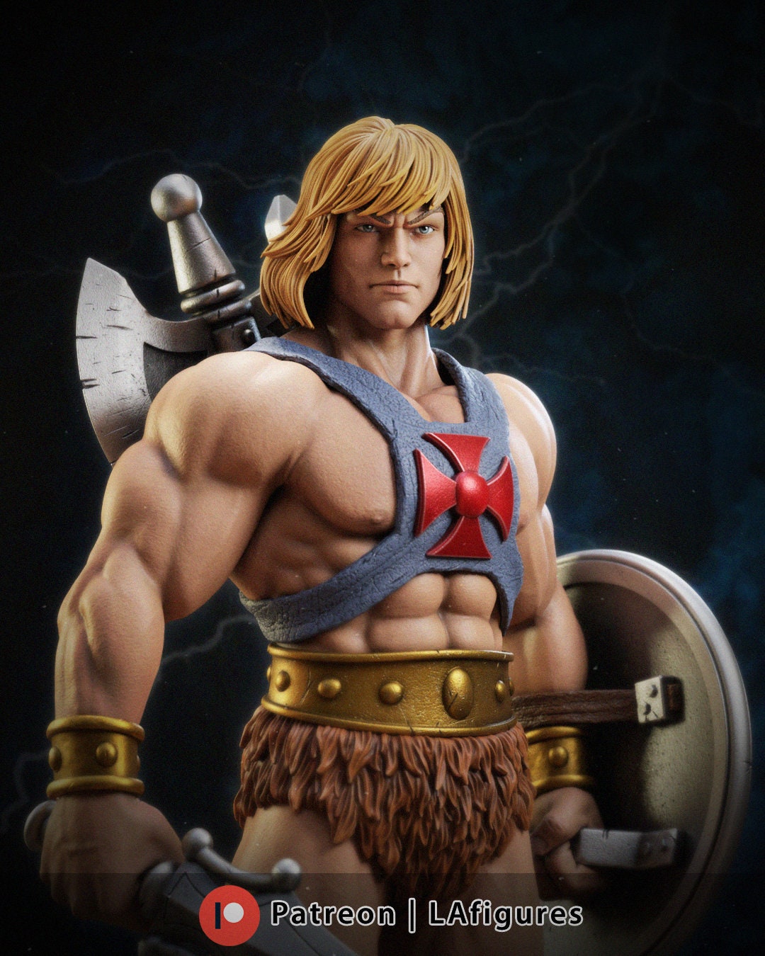 He-man Statue fan Art 10 or 12 Scale 220mm 3D Print - Etsy UK