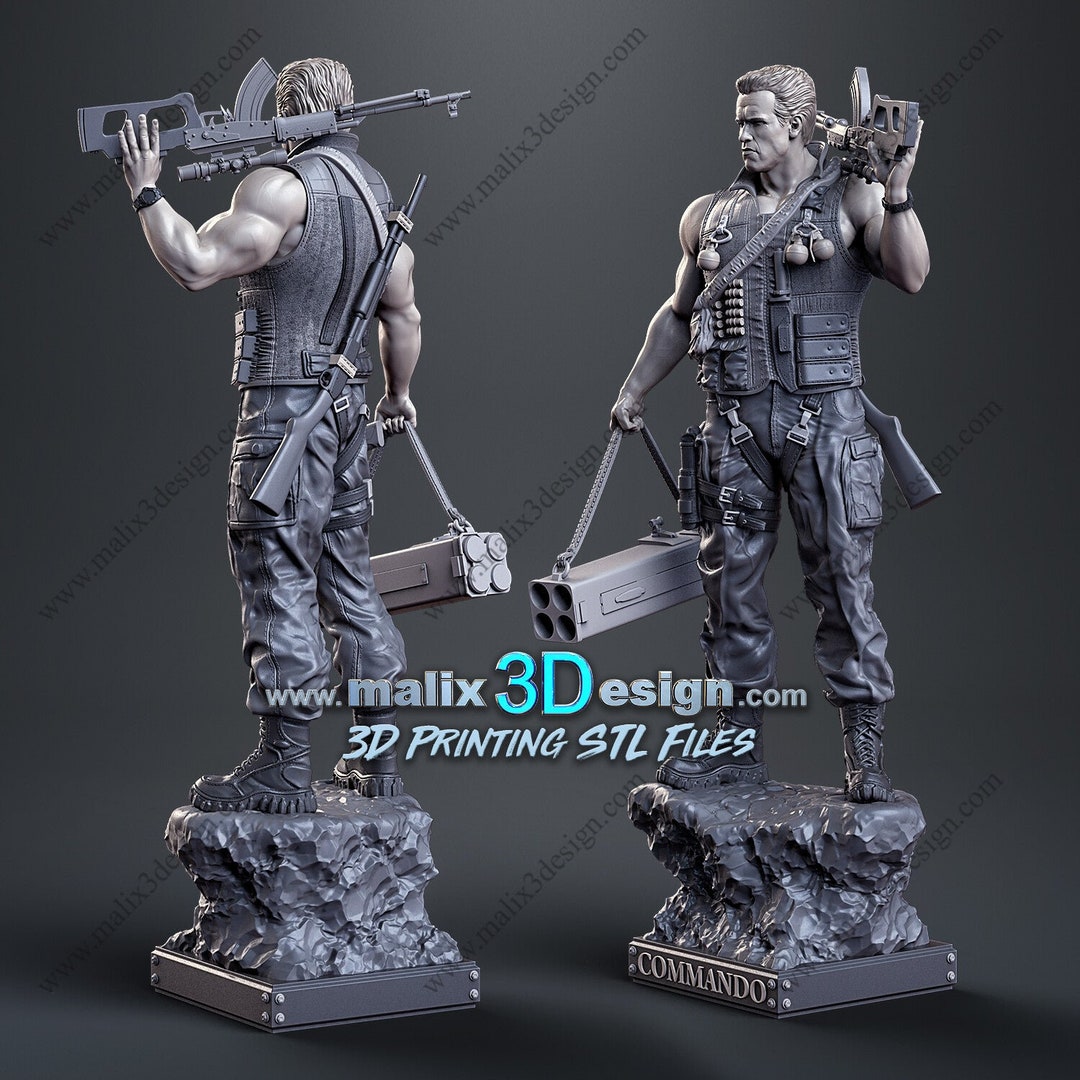 Commando Statue 3D Printed Model 8, 10 & 16th Scale - Etsy