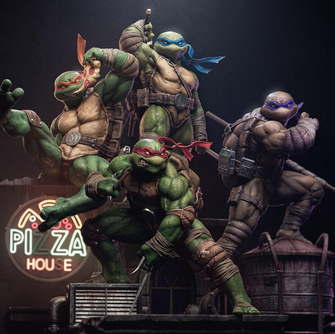 Teenage Mutant Ninja Turtles fan Art 3D Printed Diorama Kit CA3D - Etsy