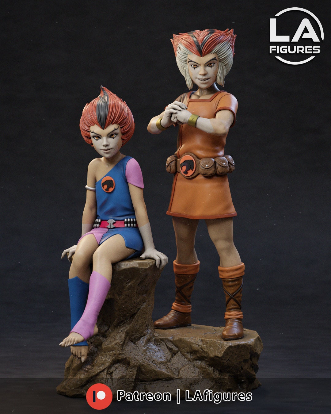 Willy Kit & Willy Kat thundercats Statue 184mm 3D Print Fan Art - Etsy