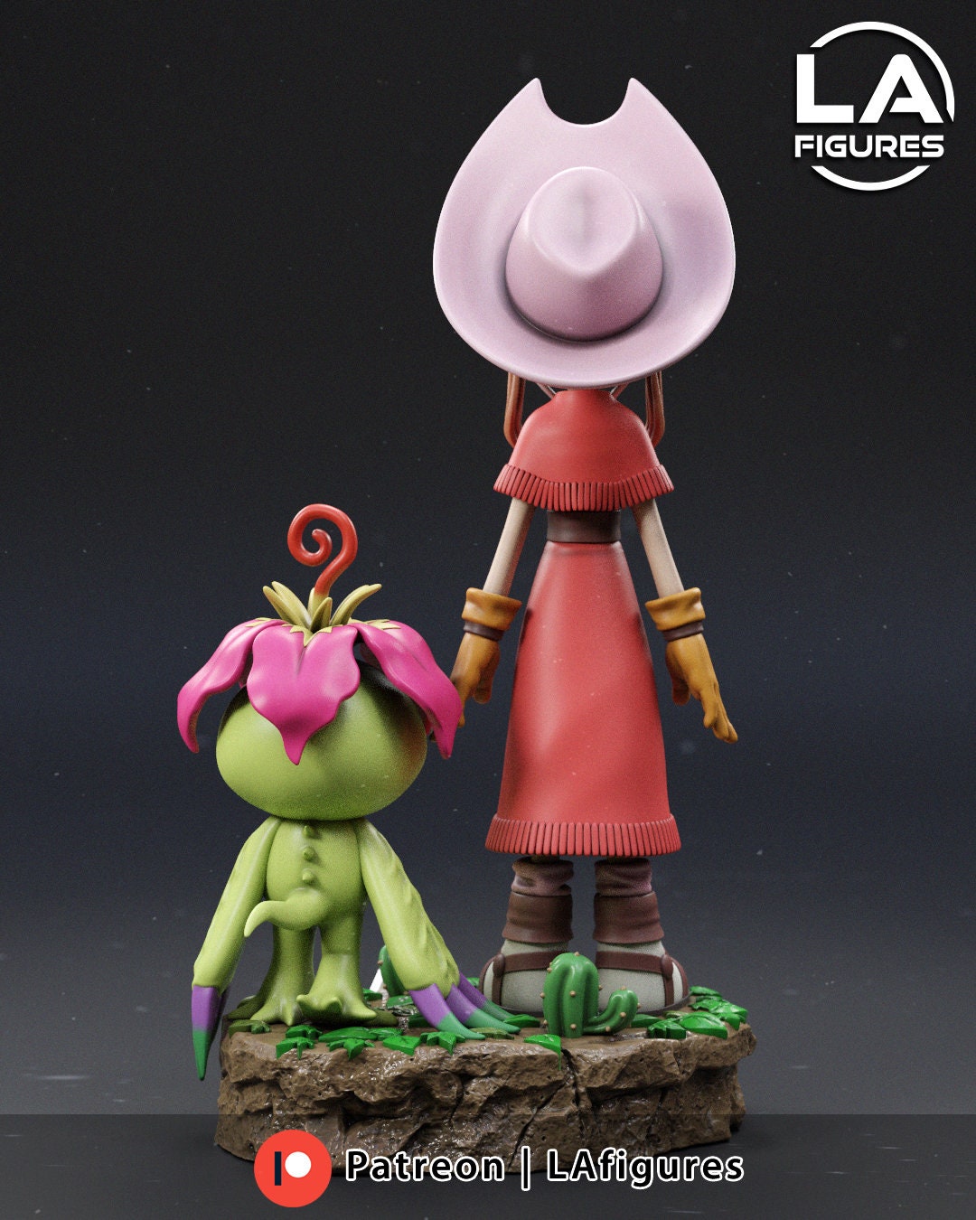 Mimi and Palmon digimon Statue 200mm 3D Print Fan Art - Etsy