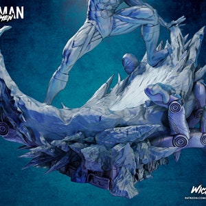 Iceman marvel 3D Printed Model Fan Art. 6th 16th Scale 415mm to 155mm ...