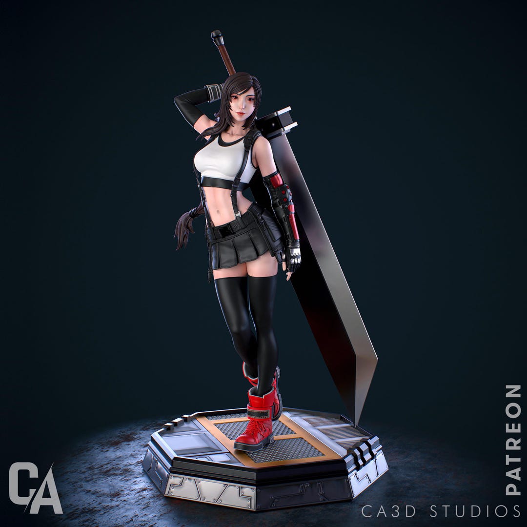 Tifa - Final Fantasy 3D Printed Statue - Various Scales - Etsy UK