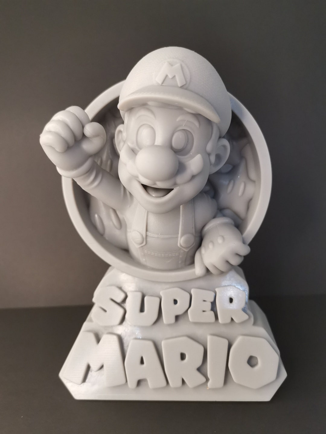 Super Mario Fan Art Bust Miniature Figure Model 3D Resin Print 100mm ...
