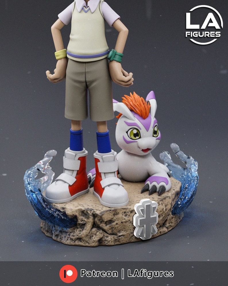 Joe and Gomamon digimon Statue 217mm 3D Print Fan Art - Etsy UK