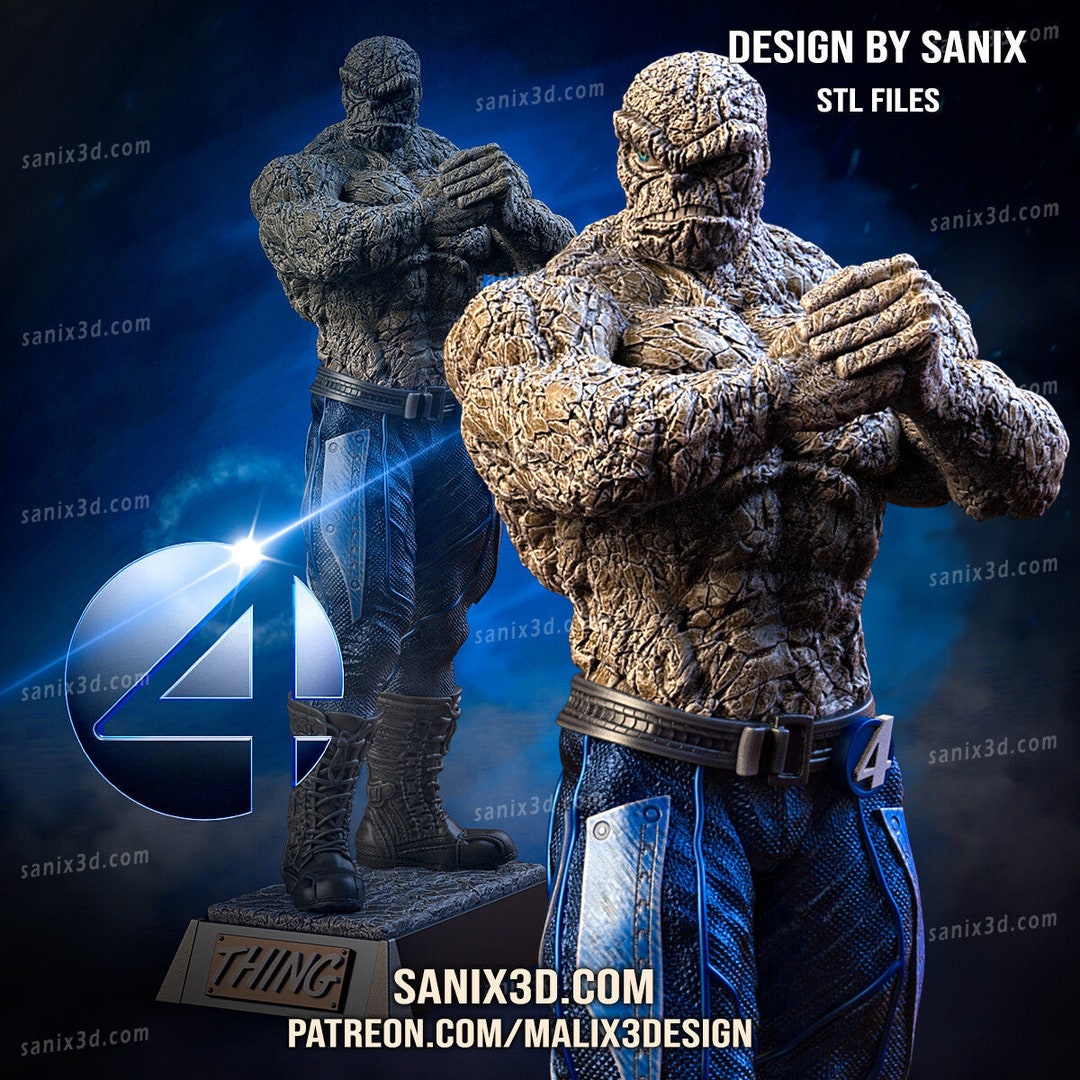 The Thing (fantastic 4) Statue - 3D Print - Fan Art - 10 Scale - Etsy