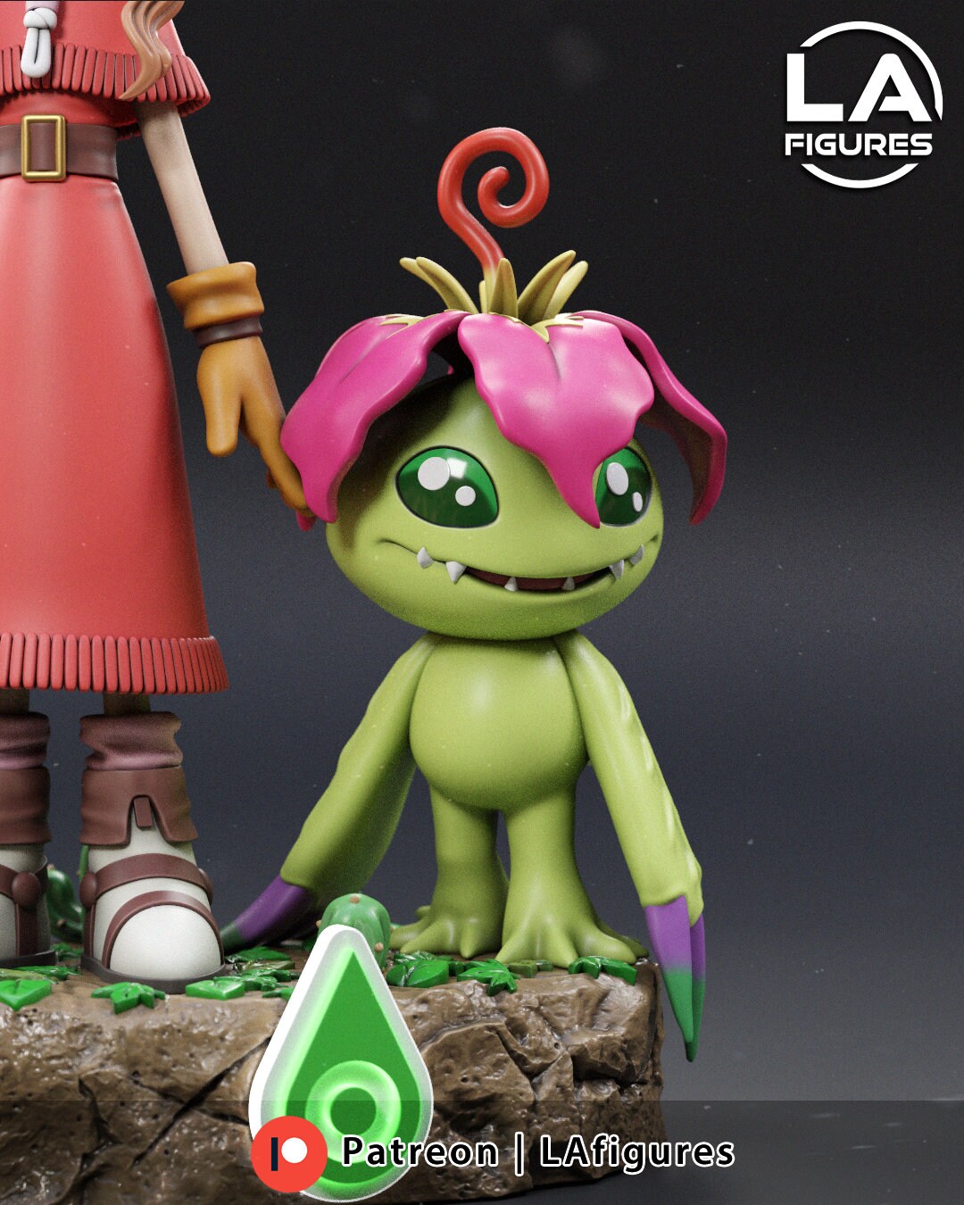 Mimi and Palmon digimon Statue 200mm 3D Print Fan Art - Etsy
