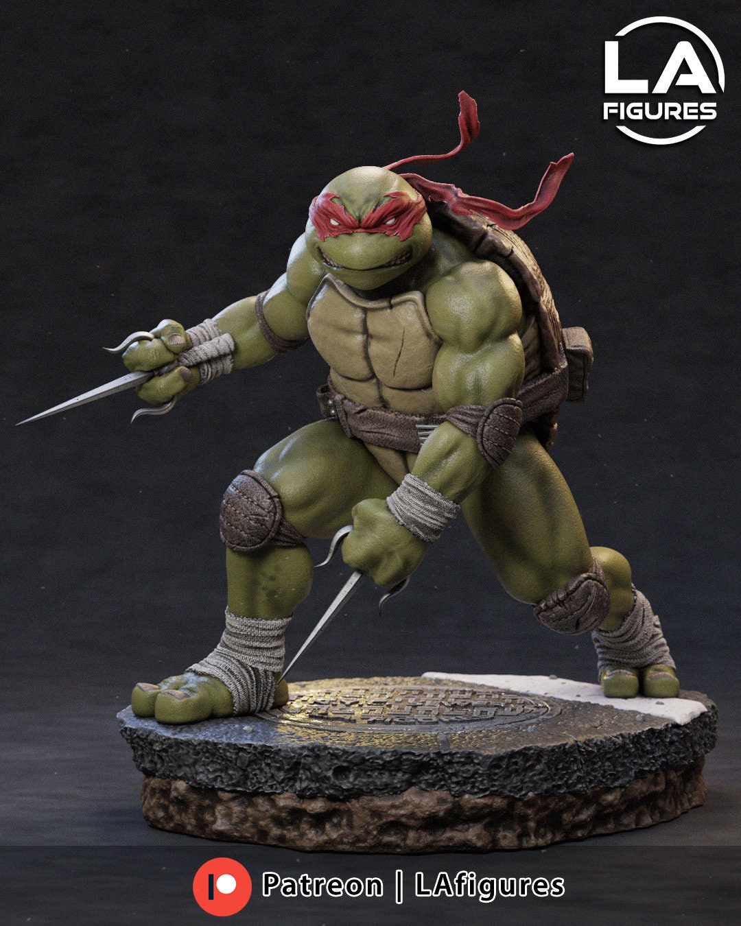 Raphael TMNT Statue Fan Art 10 Scale 164mm 3D Print Kit - Etsy UK