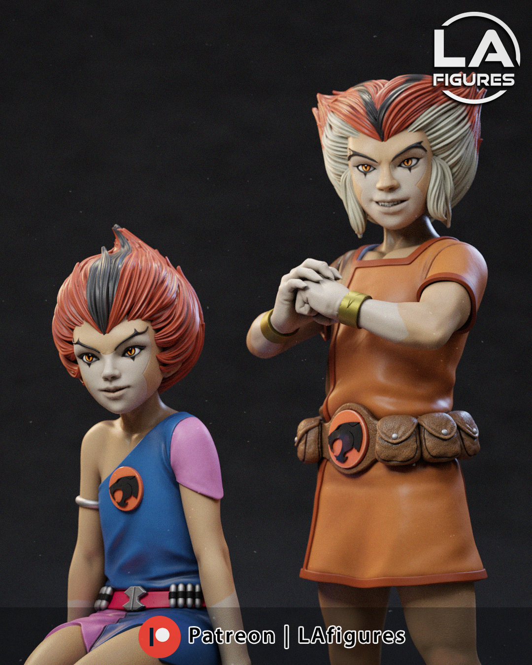 Willy Kit & Willy Kat thundercats Statue 184mm 3D Print Fan Art - Etsy