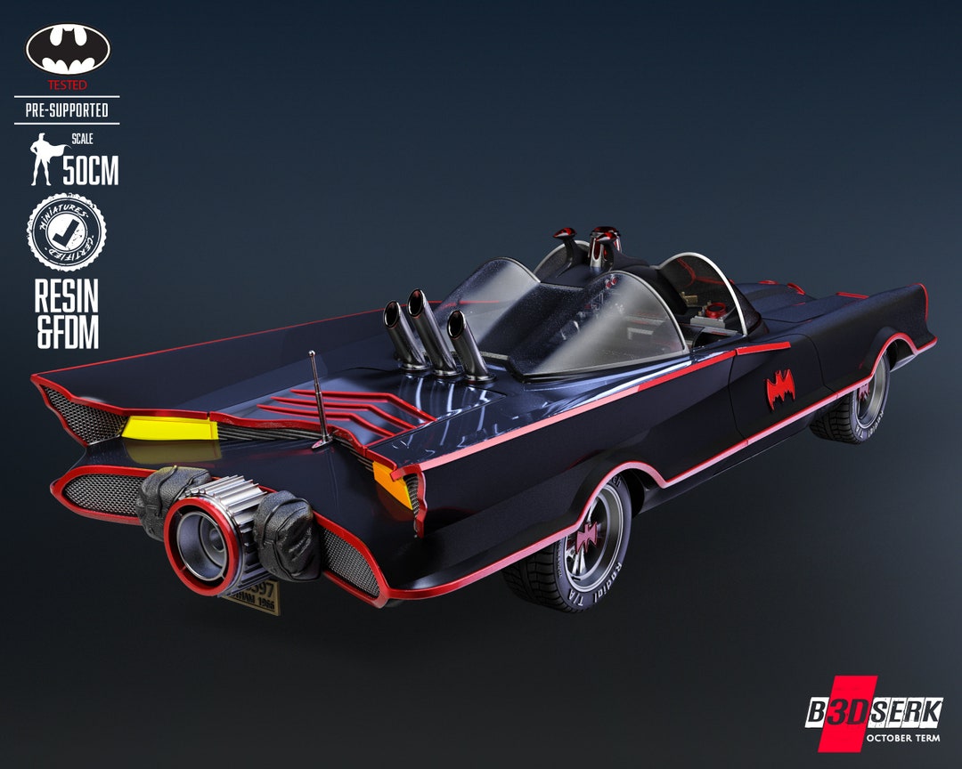 Batmobile - Adam West (fan Art) Bust - 500mm or 250mm in Length - Etsy