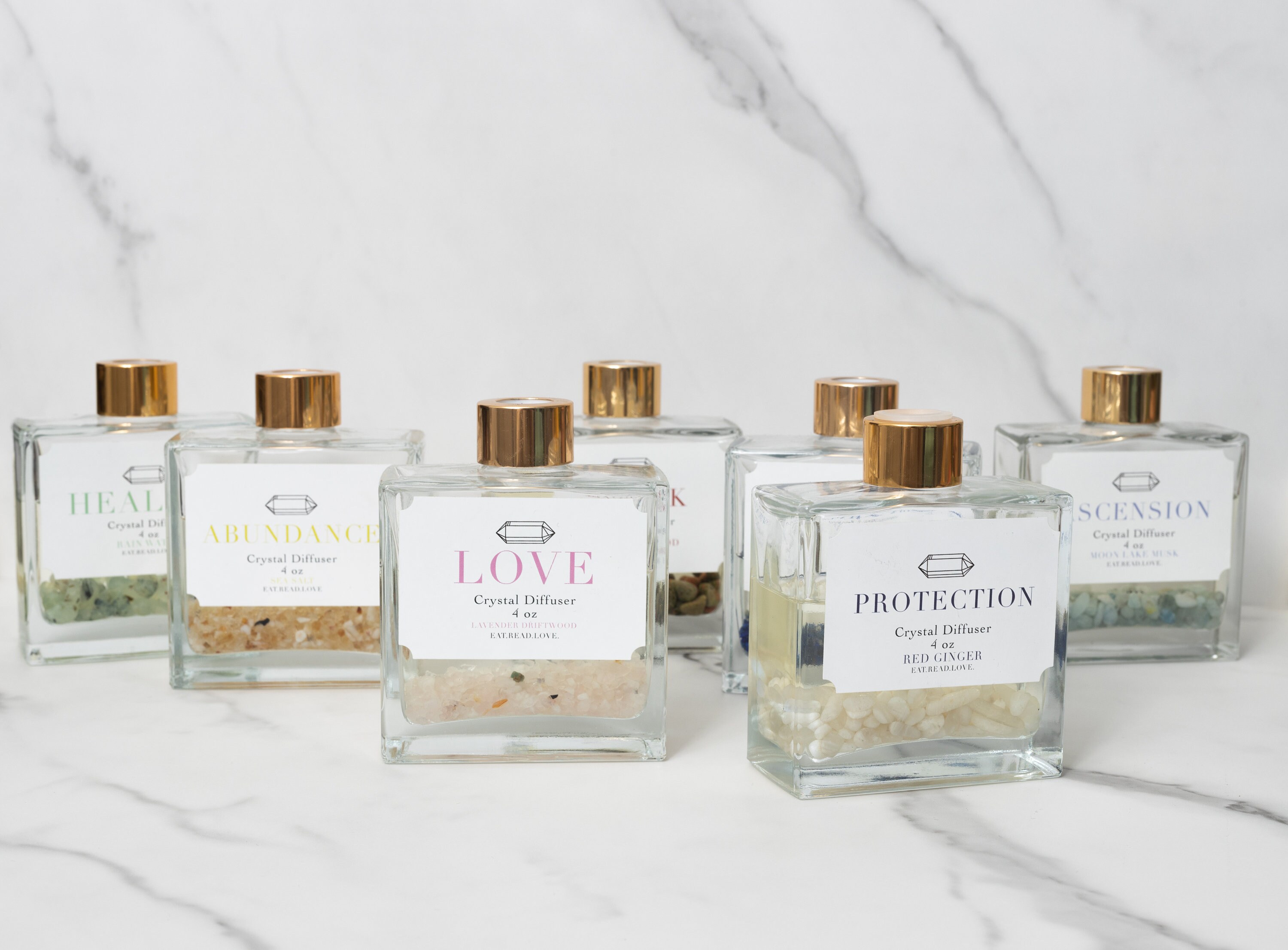 Crystal Diffuser, Miracle, Diffuser, Fluorite, Rosemary Sage, Oil ...