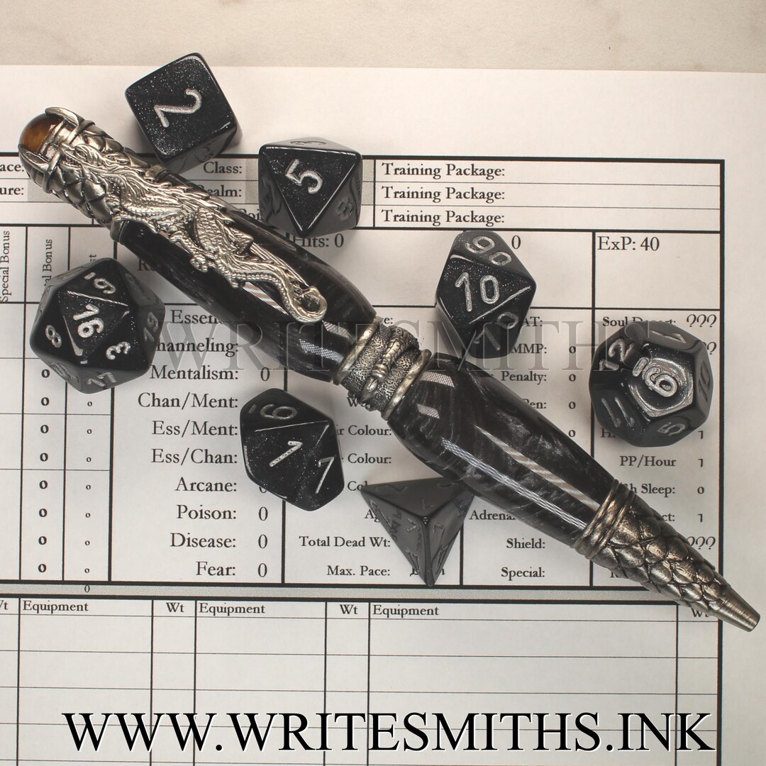 Black Dragon Pen, Luxury Pen, Handmade Pen, Gaming Pen, Refillable Pen ...