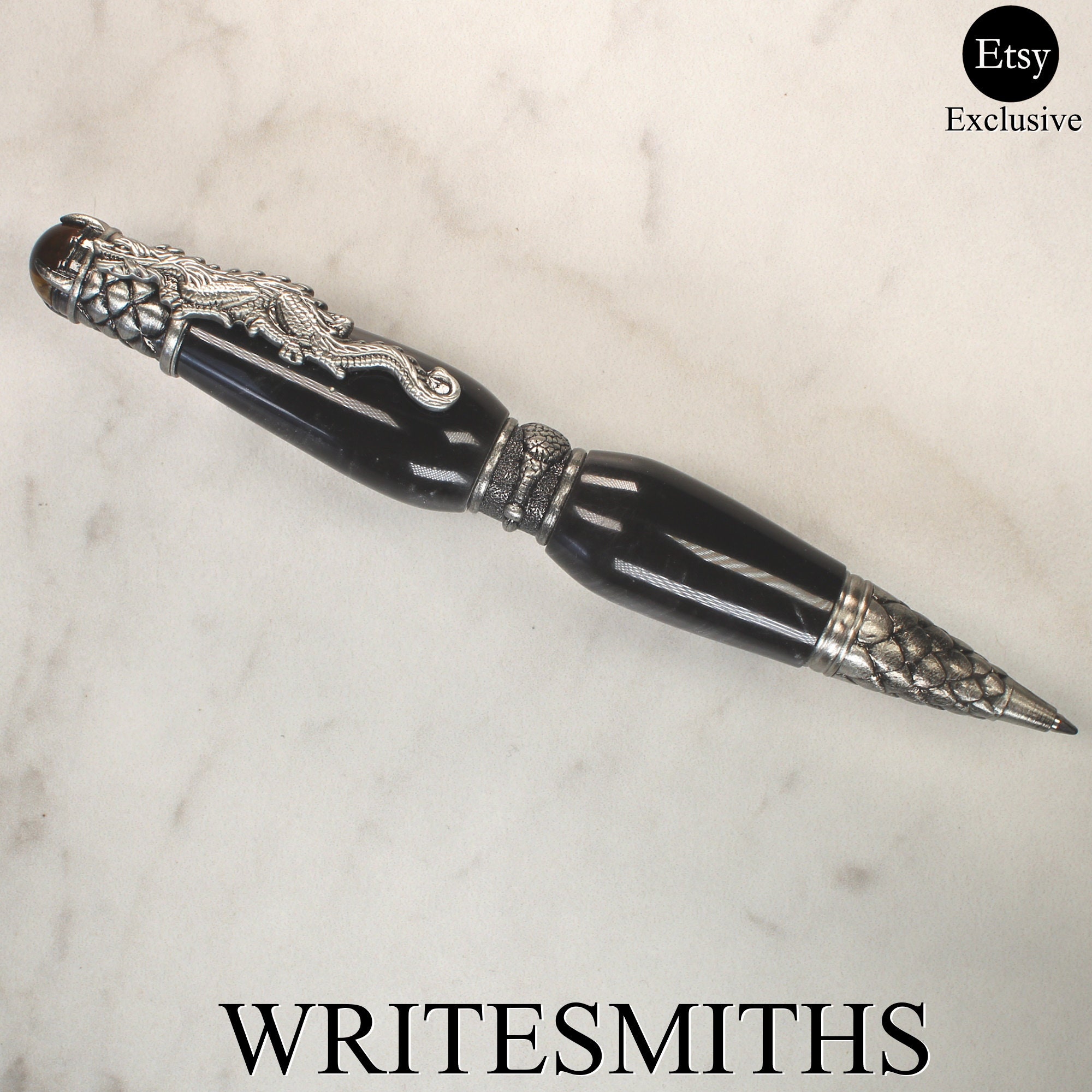 Black Dragon Pen, Luxury Pen, Custom Pen, Handmade Pen, Gaming Pen ...