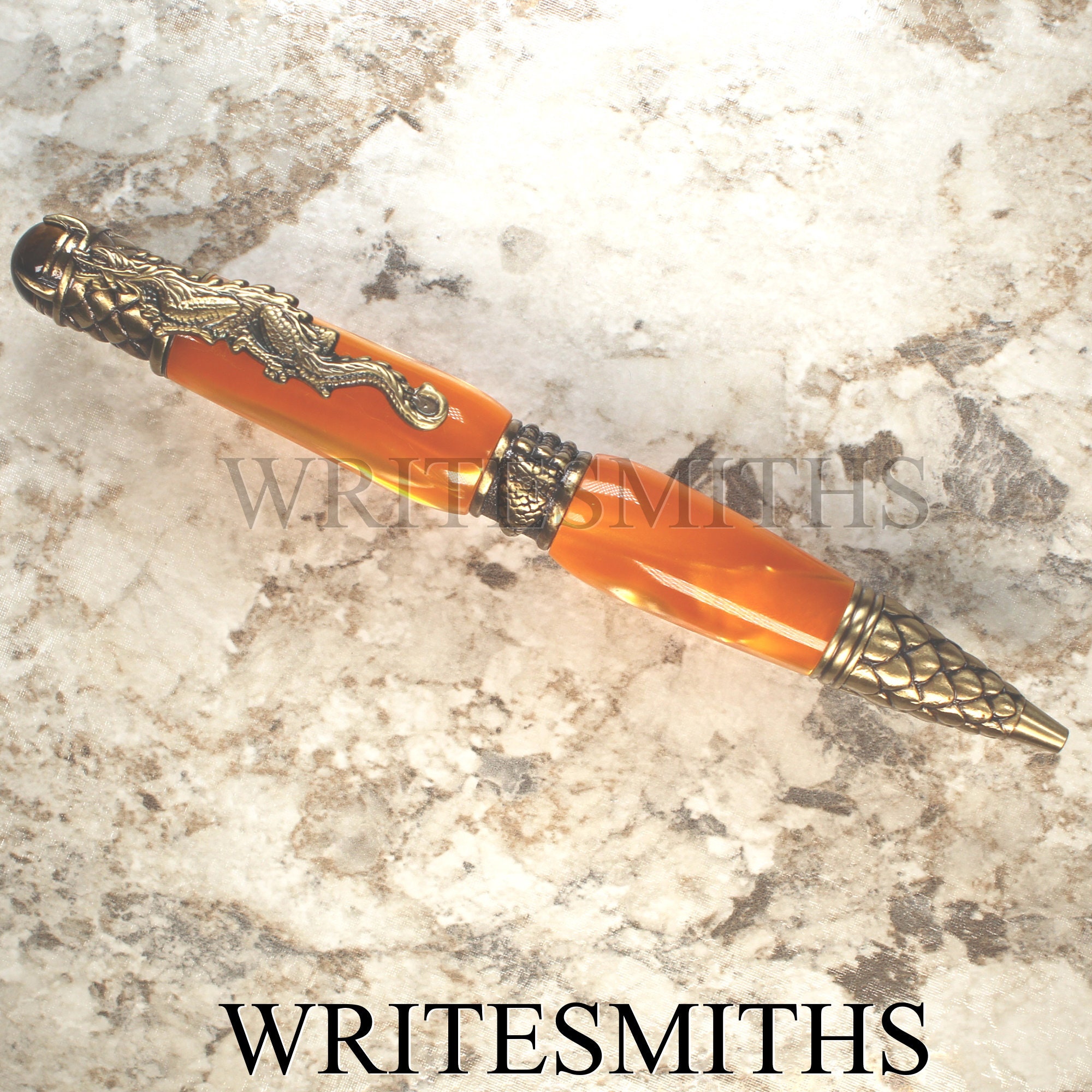 Gold Dragon Pen, Luxury Pen, Handmade Pen, Gaming Pen, Refillable Pen ...