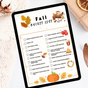 Fall Bucket List Printable: Family Autumn Activities Checklist (A4/US ...