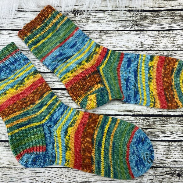 Hand Knitted Socks - Etsy