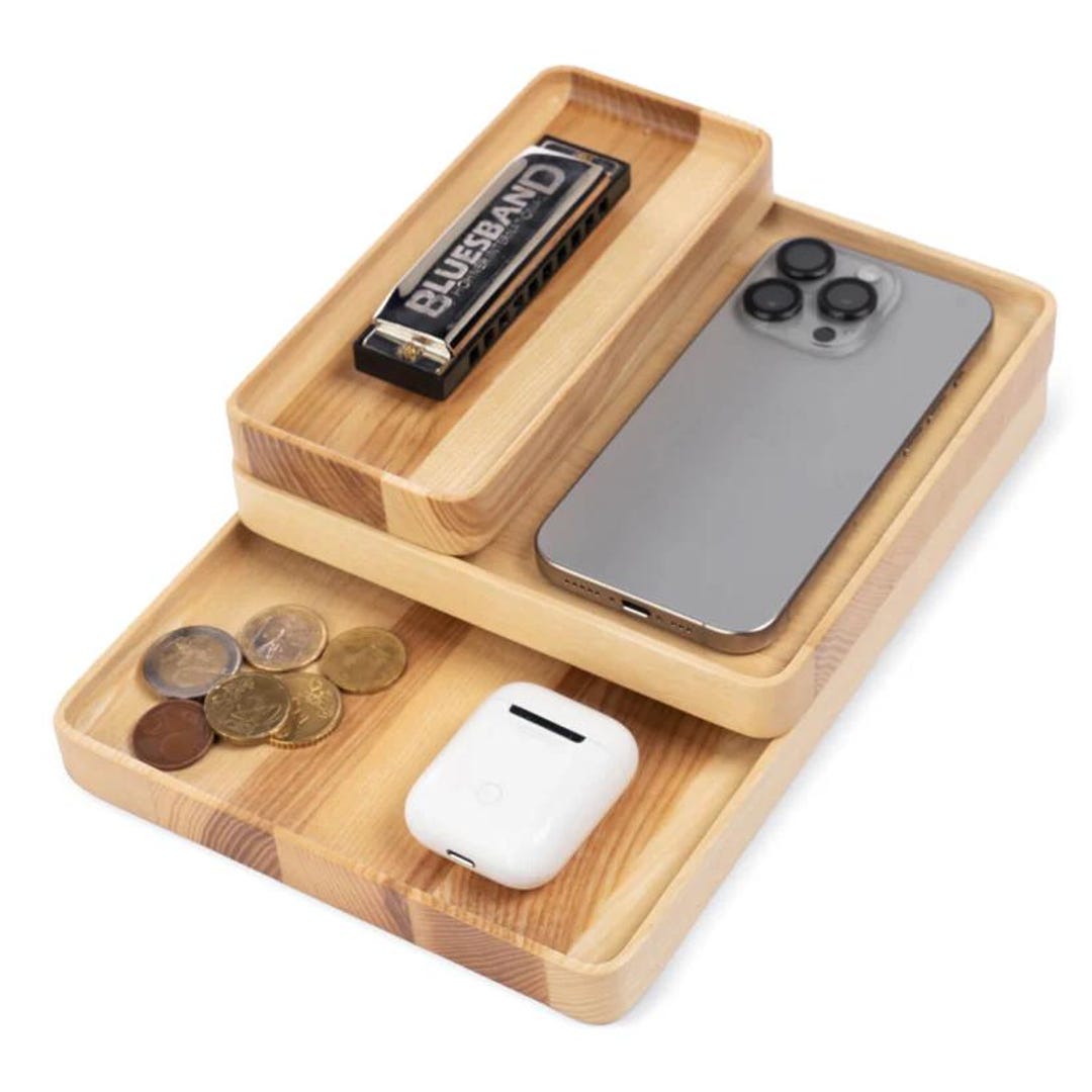 Catchall Tray, Wood Desk Organizer Trays, Desk Wood Organizer, Modern ...