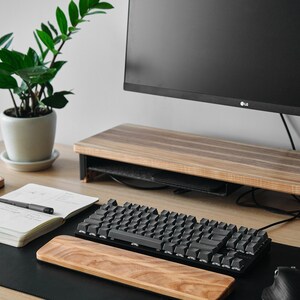 Wooden Monitor Stand in 3 Sizes and 4 Colors, Dual Monitor Display ...