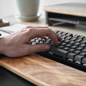 Wooden Keyboard Wrist Rest, Programmer Gift, Ergonomic Wrist Pad ...