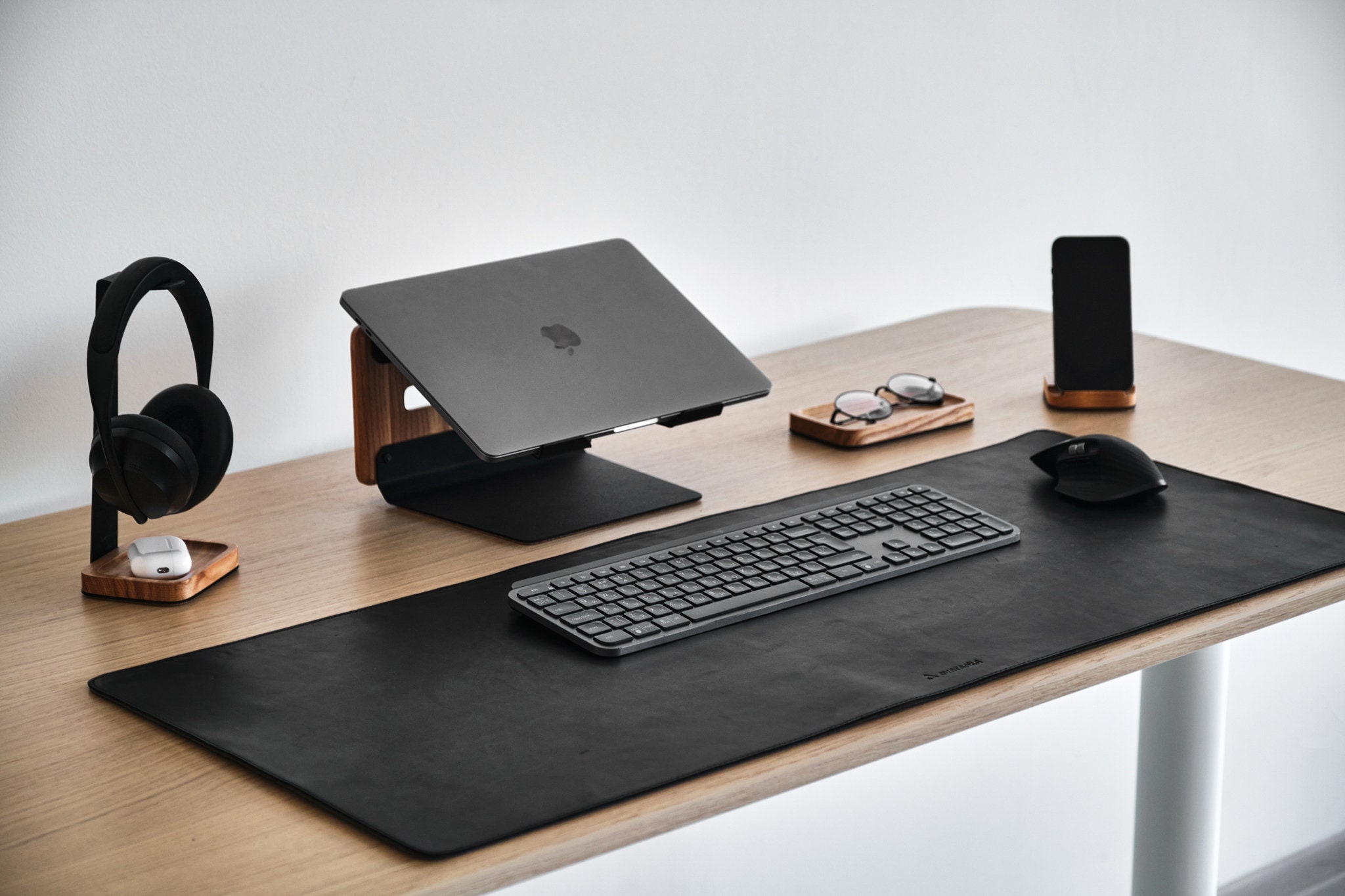 Wood Laptop Stand for Desk, MacBook Pro Stand, Organizer Your Desk With ...