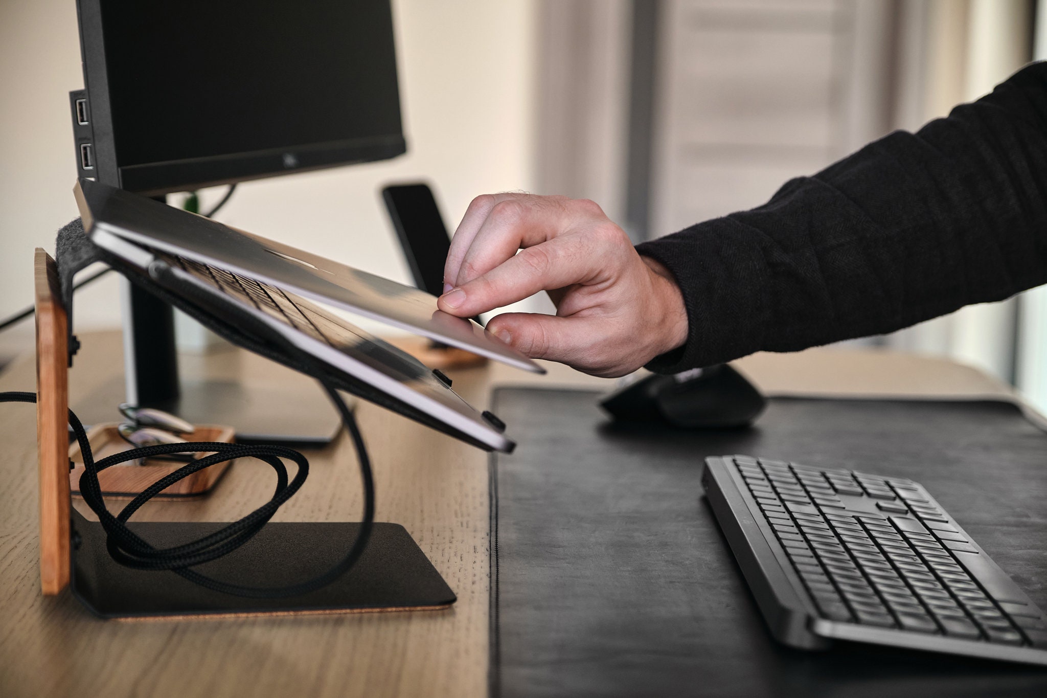 Wood Laptop Stand, MacBook Stand, Laptop Holder, Laptop Dock, Laptop ...