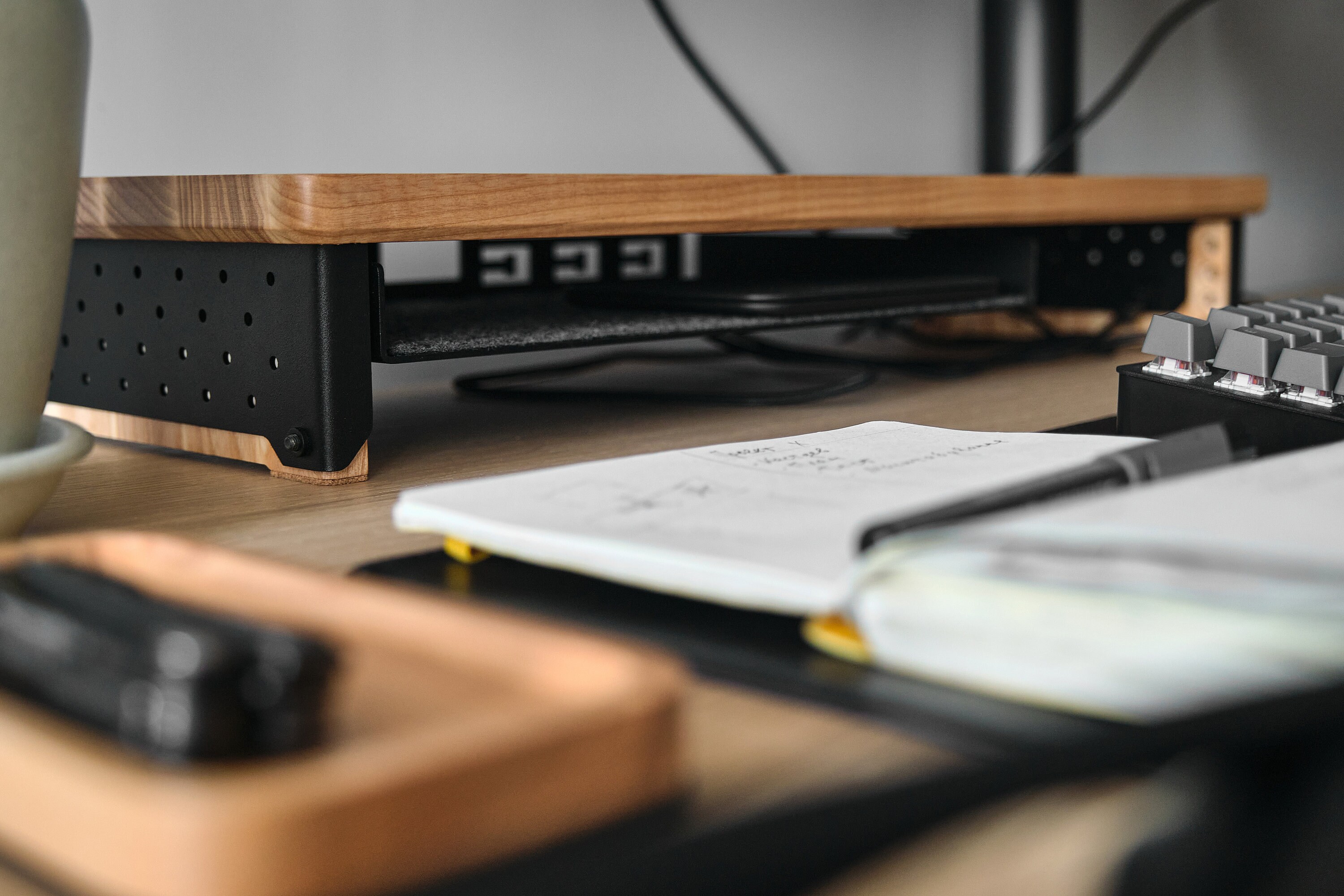 Metal Shelf for Monitor Stand, Monitor Riser Open Shelving, Desk ...