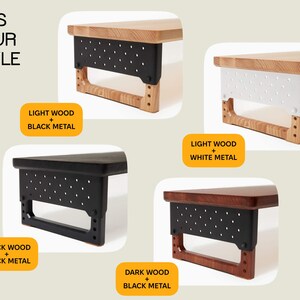 Wooden Monitor Stand in 3 Sizes and 4 Colors, Dual Monitor Display ...