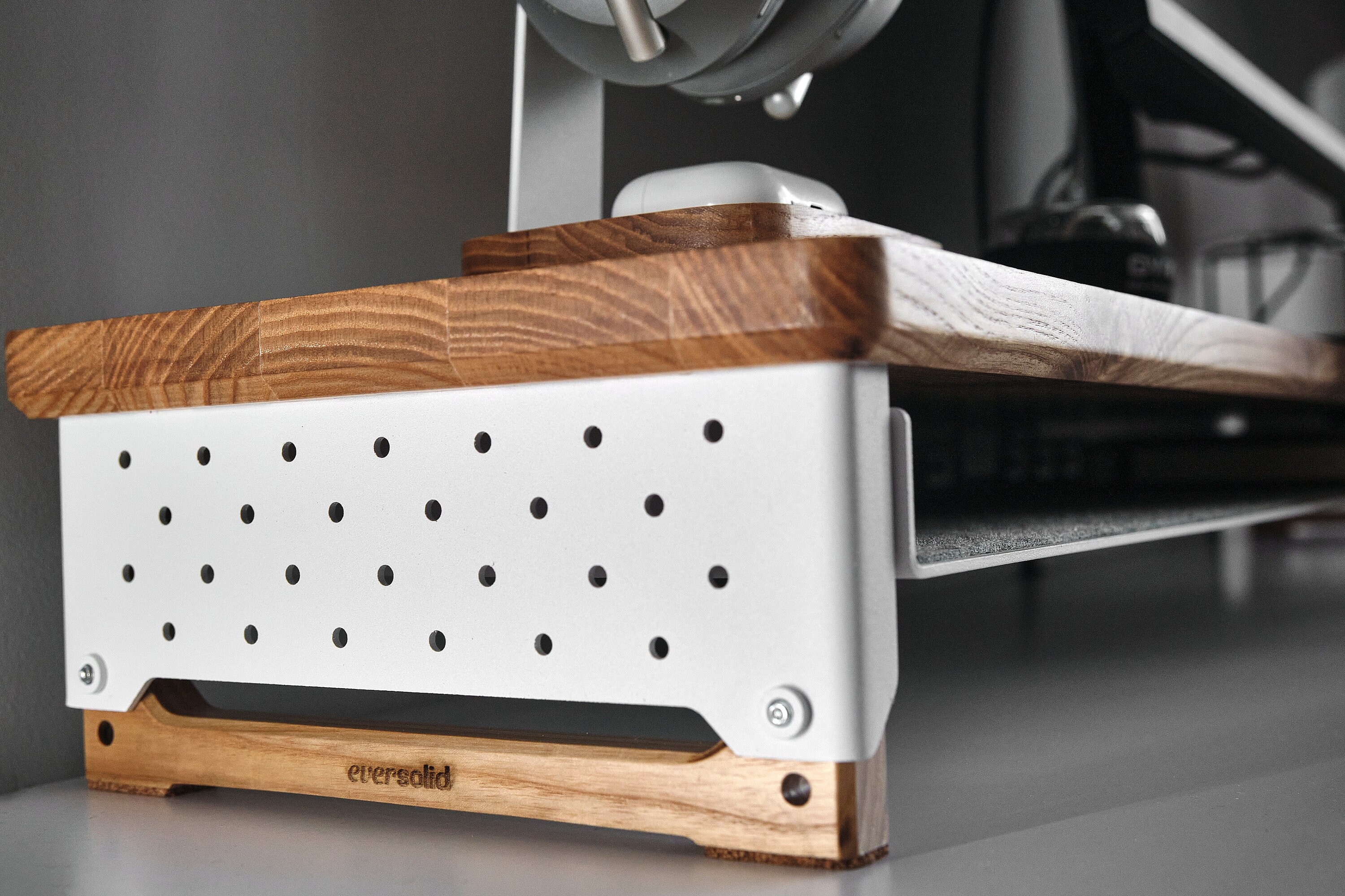 Wooden Computer Riser, Dual Desk Monitor Stand, Wood Monitor Stand ...