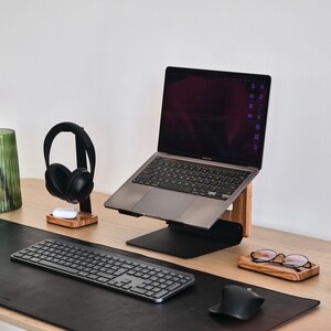 Wood Laptop Stand for Desk, MacBook Pro Stand, Organizer Your Desk With ...