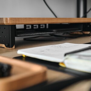 Wooden Monitor Stand in 3 Sizes and 4 Colors, Dual Monitor Display ...