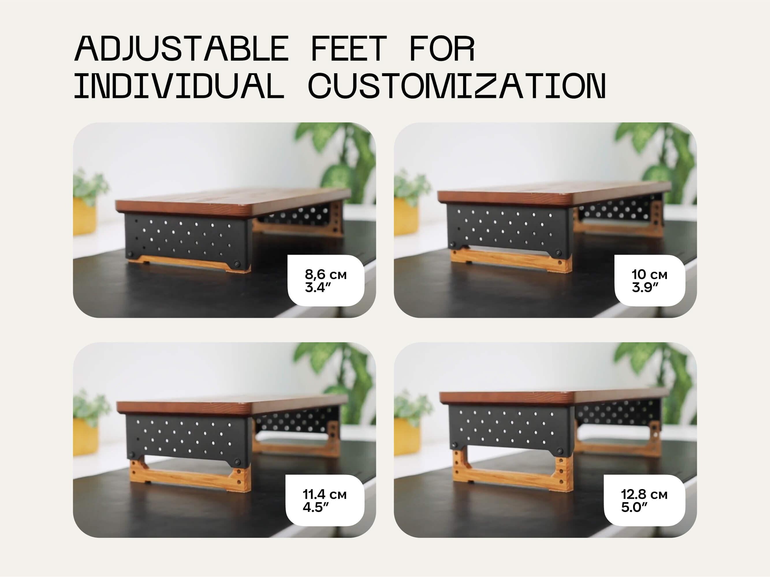 Monitor Riser, Wood Monitor Stand, Desk Computer Stand, Desk Riser ...