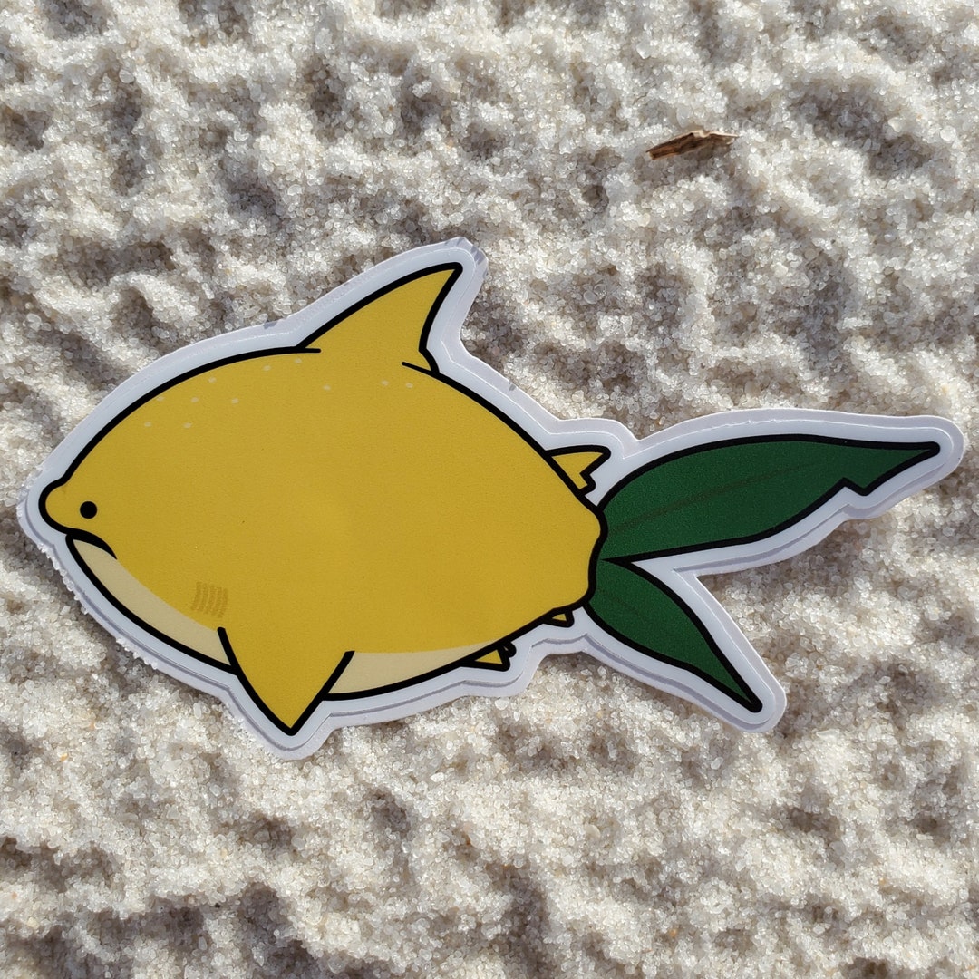 Lemon Shark Vinyl Sticker - Etsy