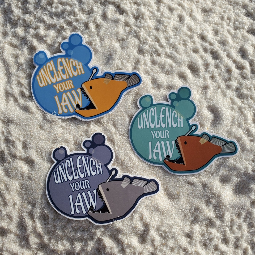 Unclench Your Jaw Vinyl Sticker - Sea Wellness - Etsy