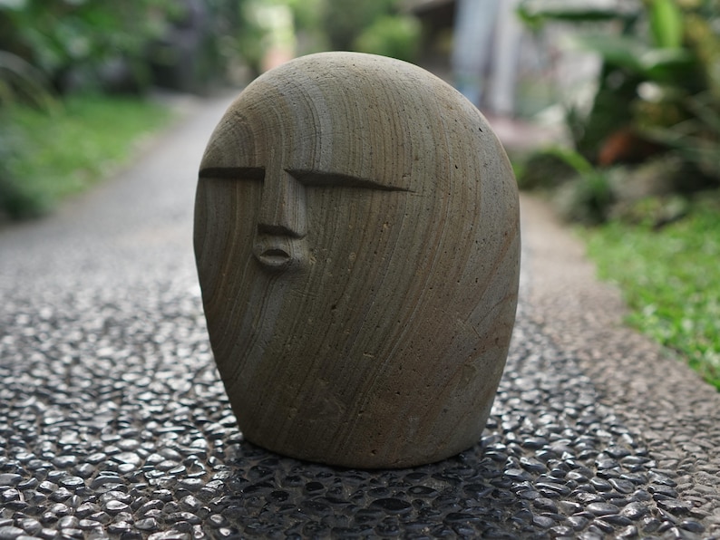 Meme Stone Sculpture, Funny Face Stone Sculpture, Stone Statue ...