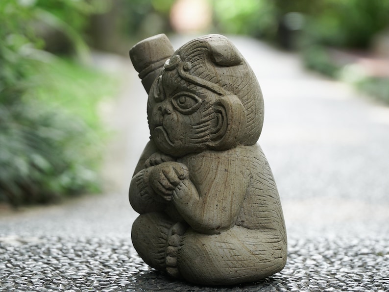 Stone Monkey King Sculpture 7.8 Inch 20 Cm, Stone Statue, Stone Carving ...