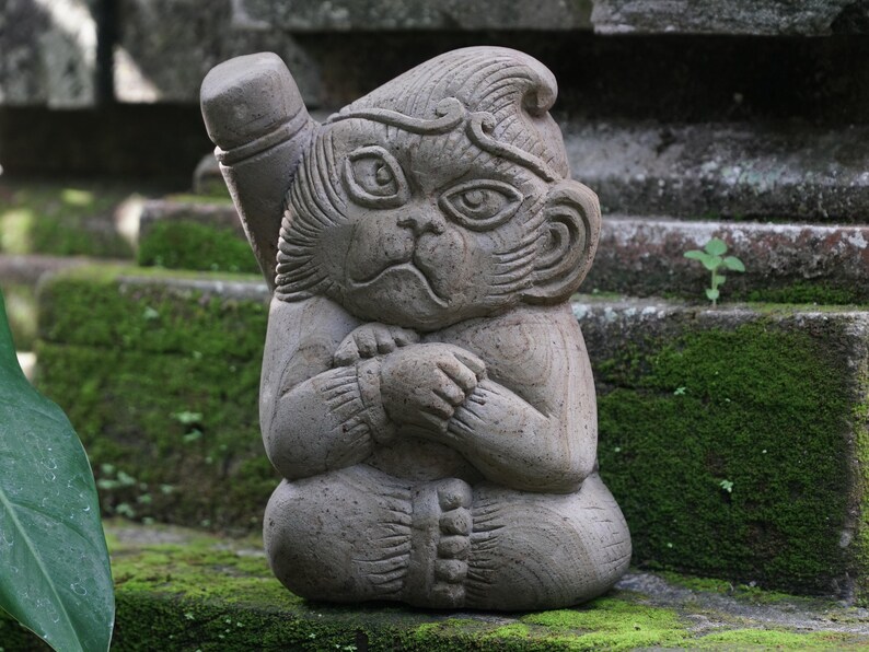 Stone Monkey King Sculpture 7.8" Inch - 20 Cm, Stone Statue, Stone ...