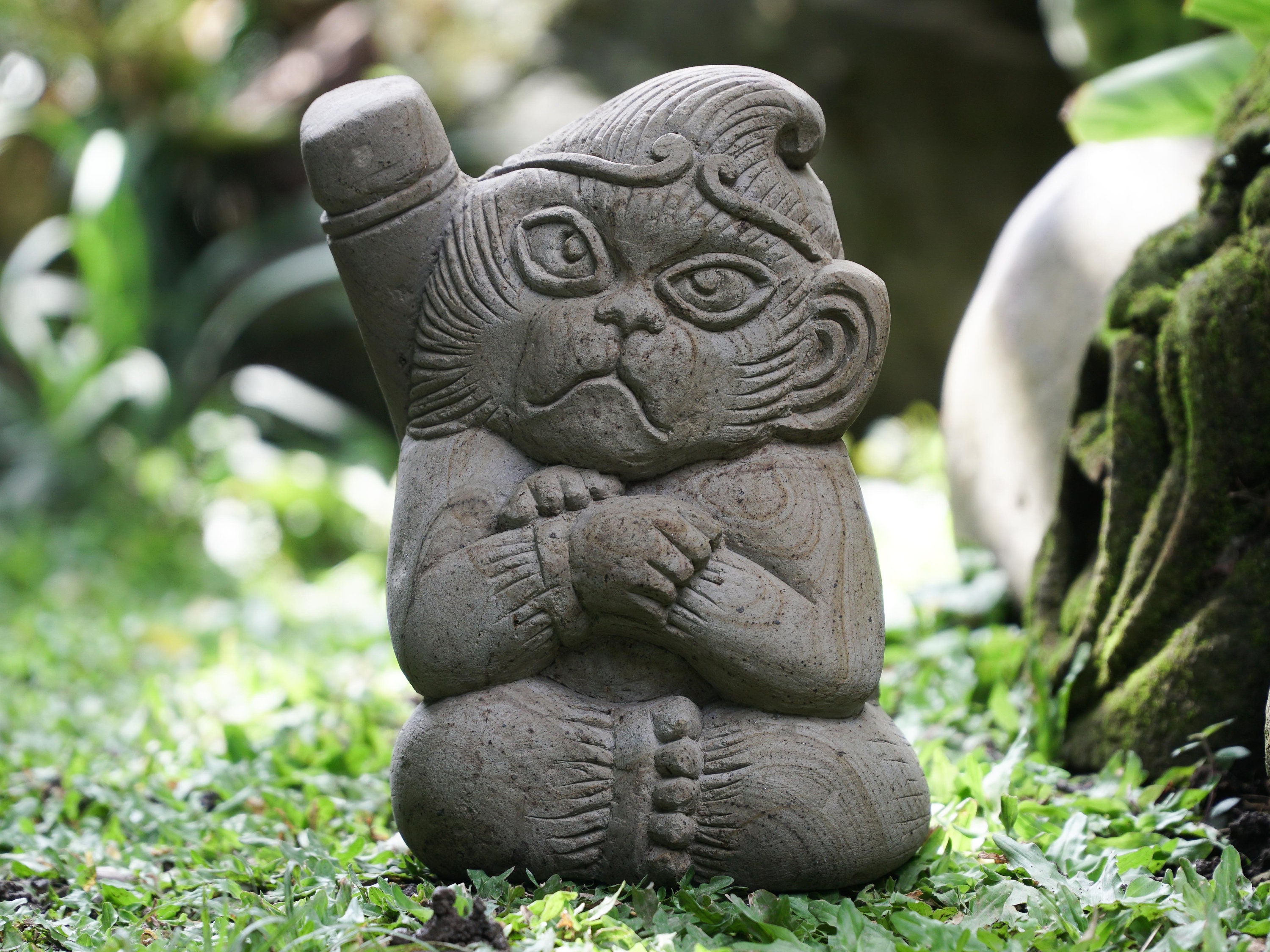 Stone Monkey King Sculpture 7.8" Inch - 20 Cm, Stone Statue, Stone ...