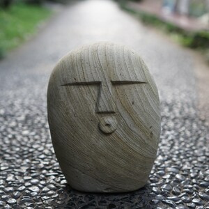 Meme Stone Sculpture, Funny Face Stone Sculpture, Stone Statue ...