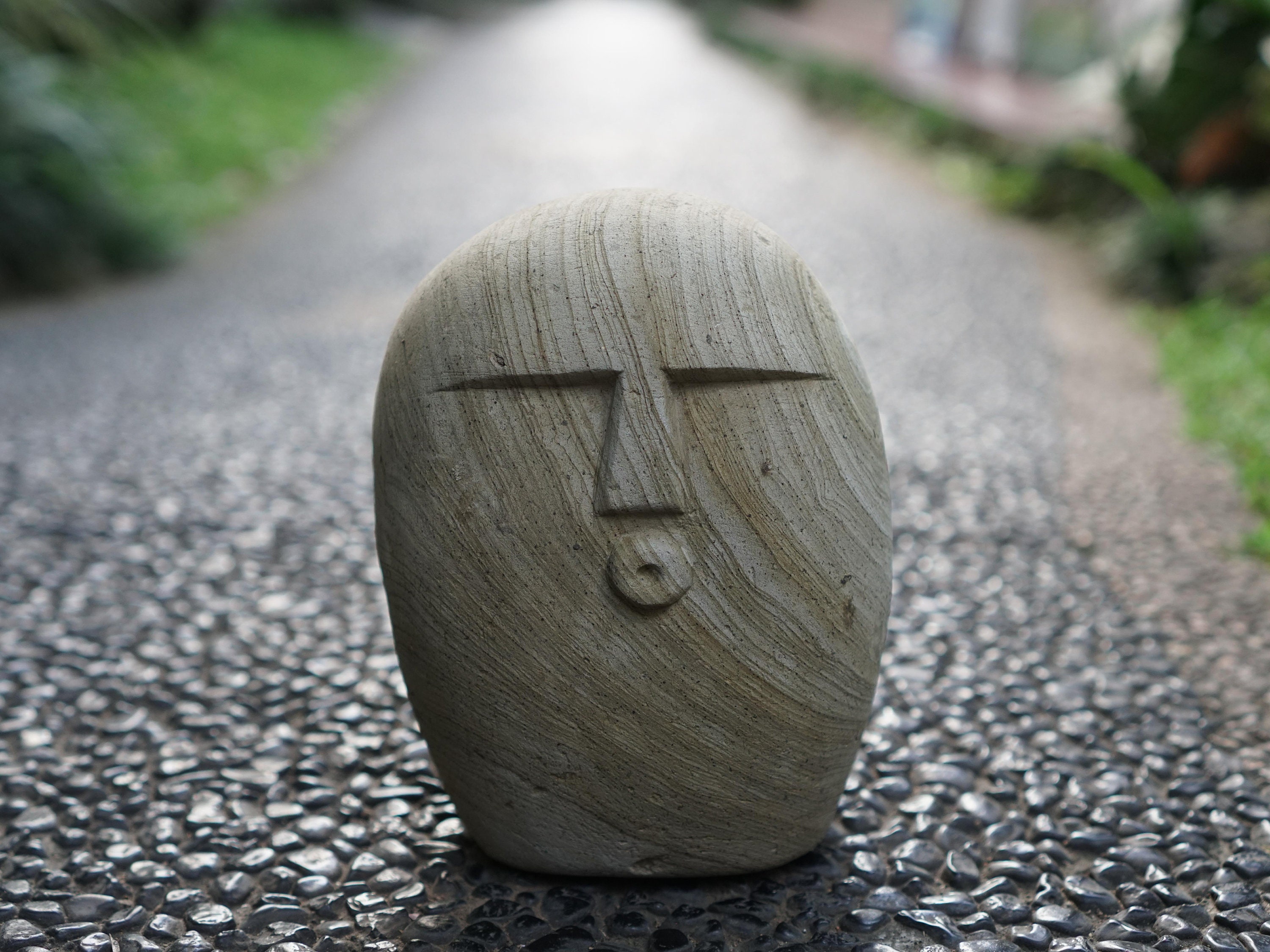 Meme Stone Sculpture, Funny Face Stone Sculpture, Stone Statue ...
