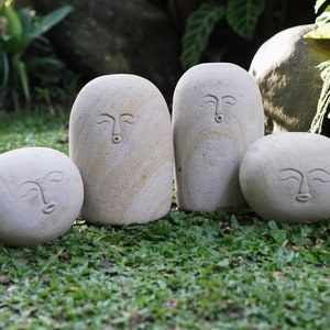 Funny Stone 20 Cm - 7.8" Inch , Stone Face Figurine, Meme Funny Stone ...