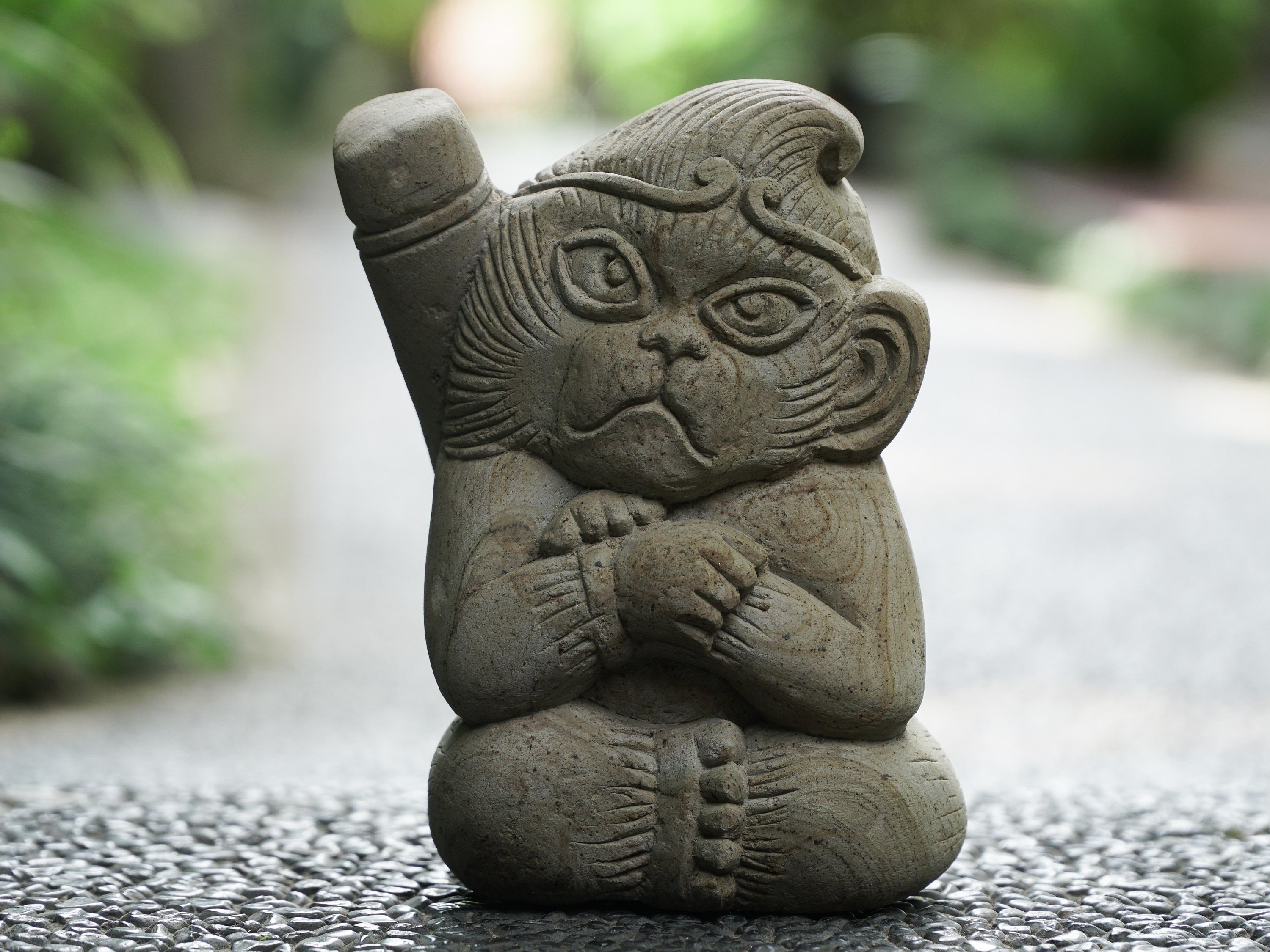 Stone Monkey King Sculpture 7.8 Inch 20 Cm, Stone Statue, Stone Carving ...