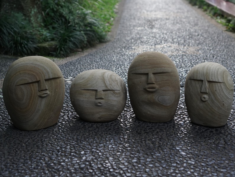 Meme Stone Sculpture, Funny Face Stone Sculpture, Stone Statue ...