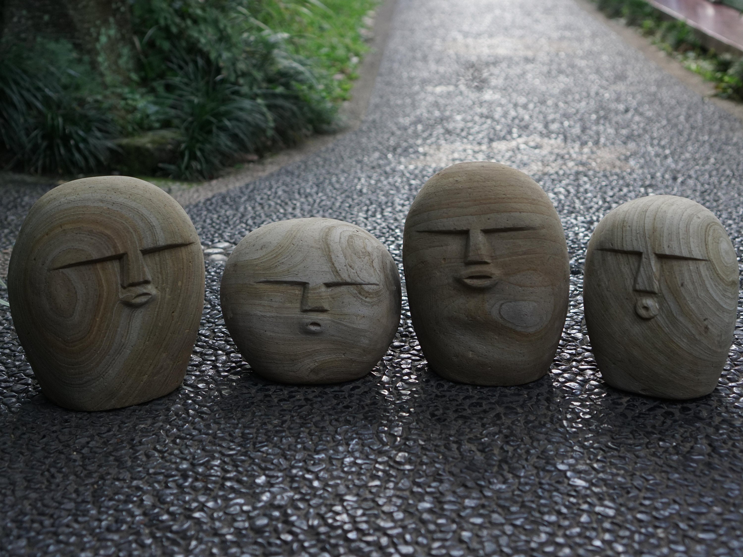 Meme Stone Sculpture, Funny Face Stone Sculpture, Stone Statue ...