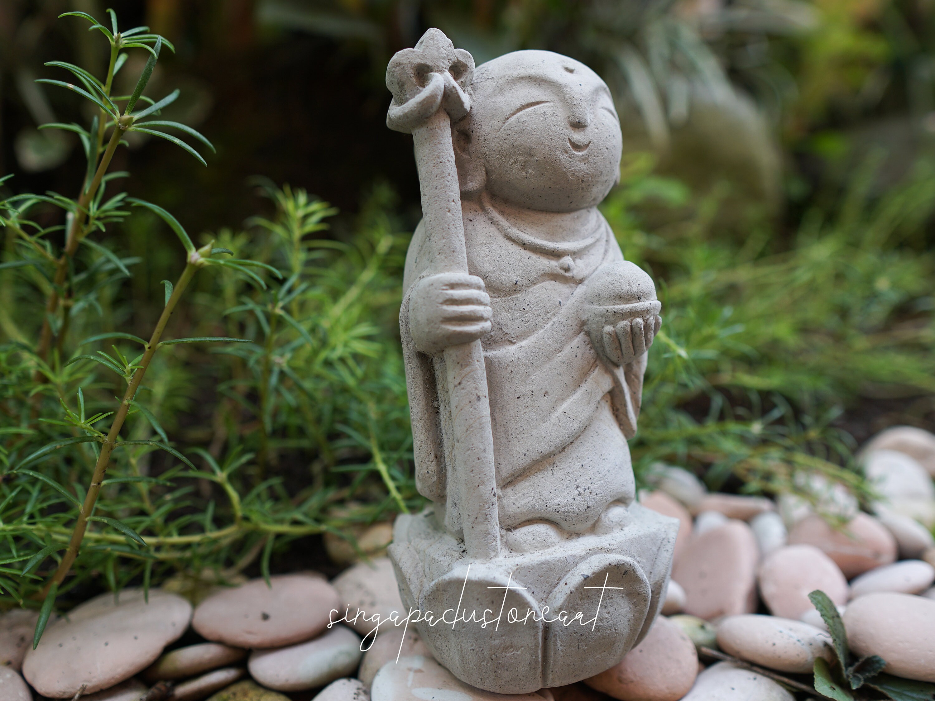 Jizo Buddha Stone Sculpture 7.8 Inch / 20 Cm, Japanese Jizo, Stone Jizo ...