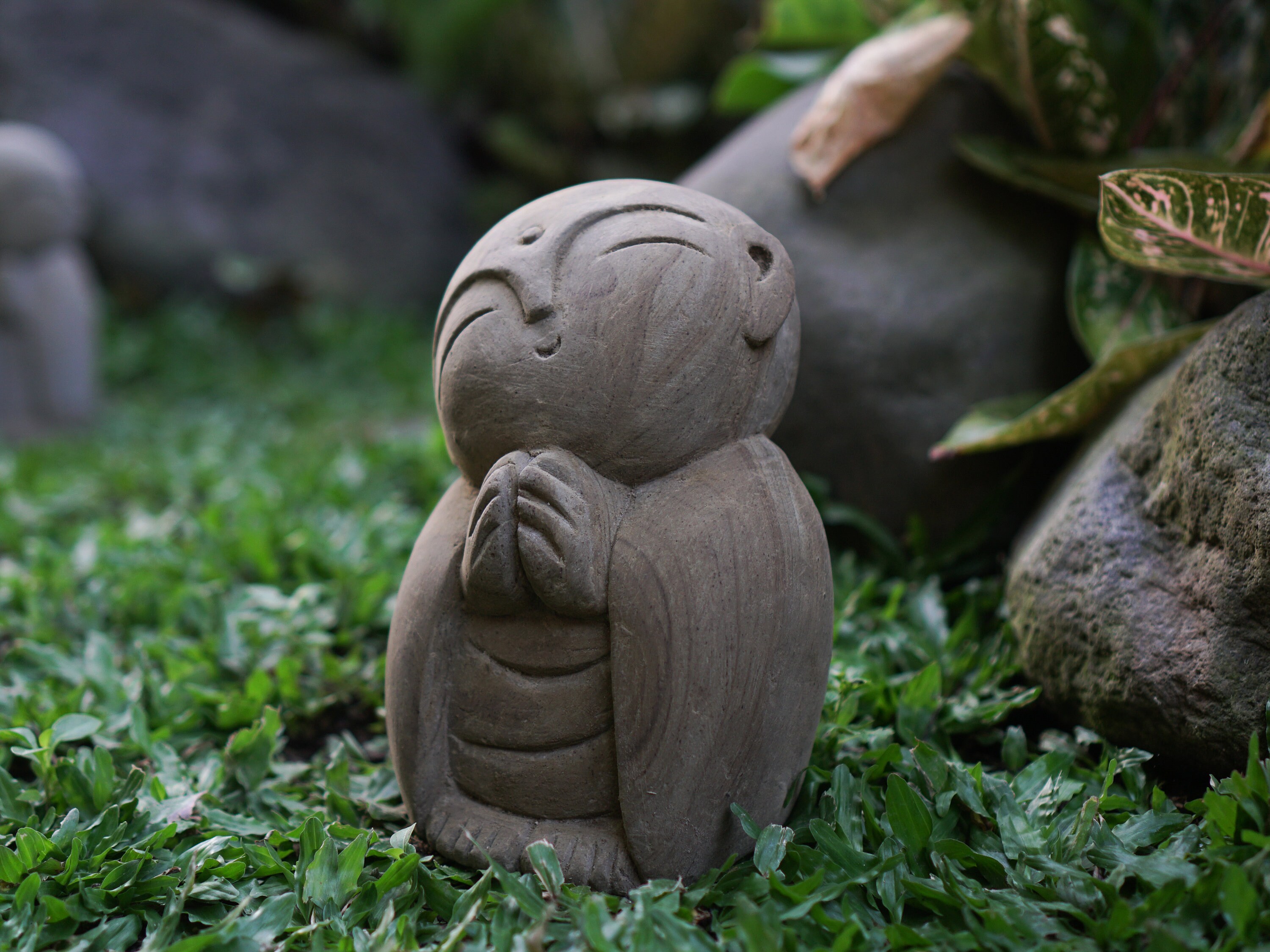 Jizo Stone Statue Stone Sculpture Buddha Guardian Jizo - Etsy