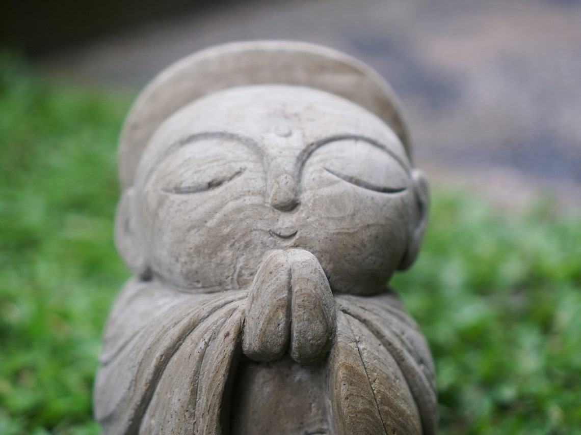 Jizo Statue 7.8 Inch 20 Cm Stone Statue Guardian - Etsy