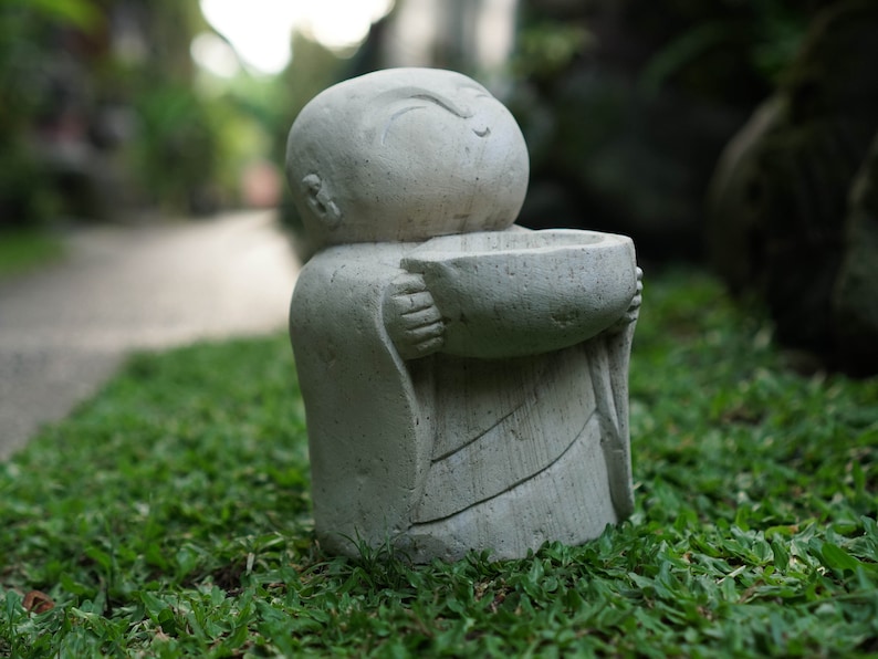 Stone Buddha Jizo Sculpture 7.8 Inch 20 Cm, Jizo Statue, Guardian Jizo ...