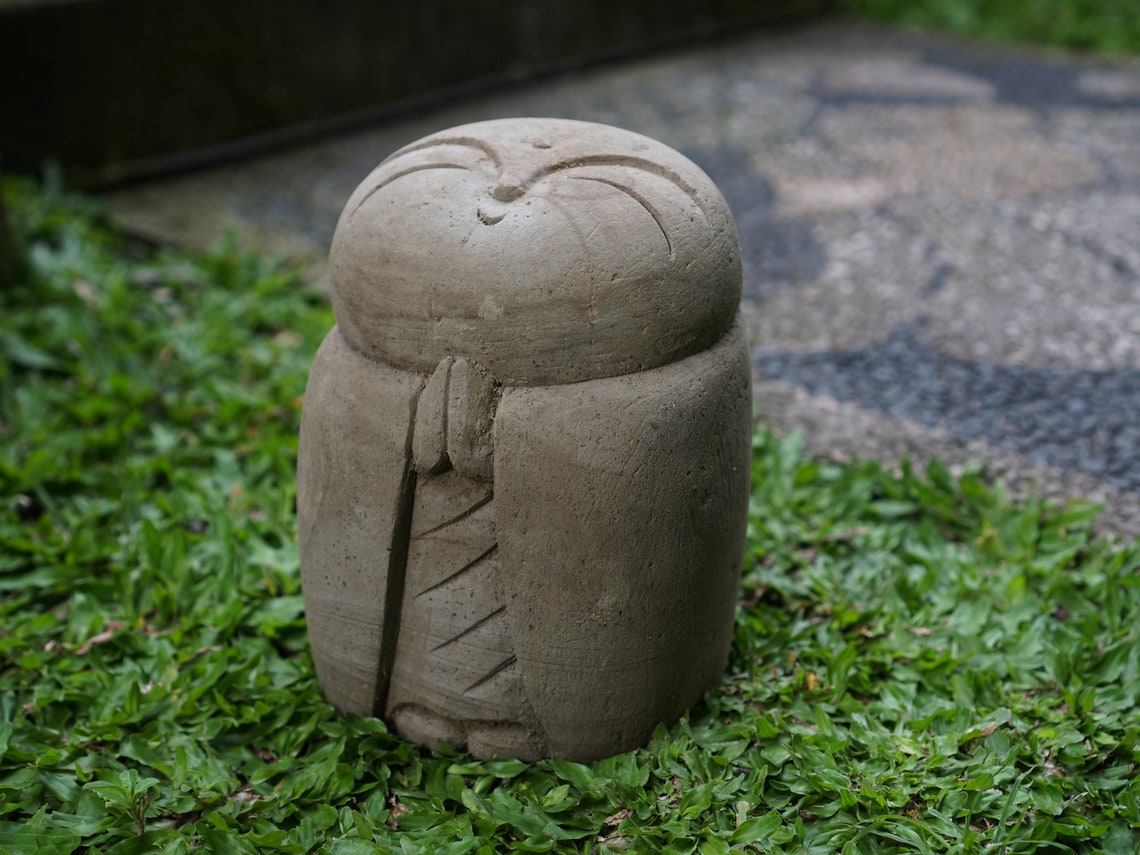 Large Jizo Statue 9.8" Inch - 25 Cm, Stone Jizo, Jizo Statue, River ...